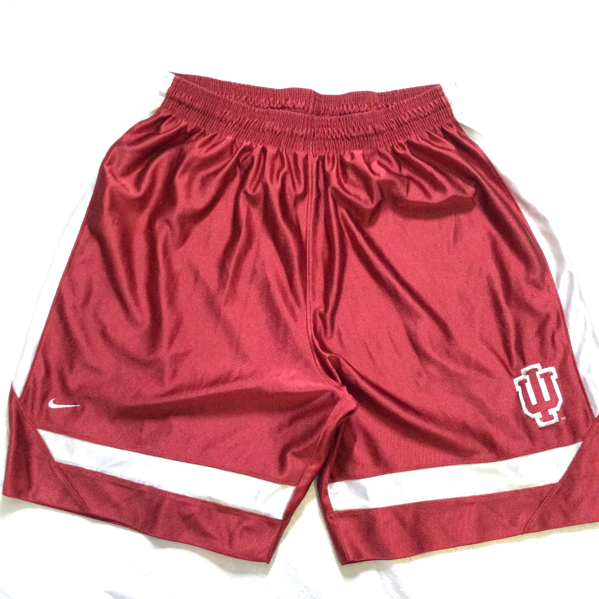 IU Hoosiers Nike Basketball Shorts Men's XL Red White No Drawstring Dri ...